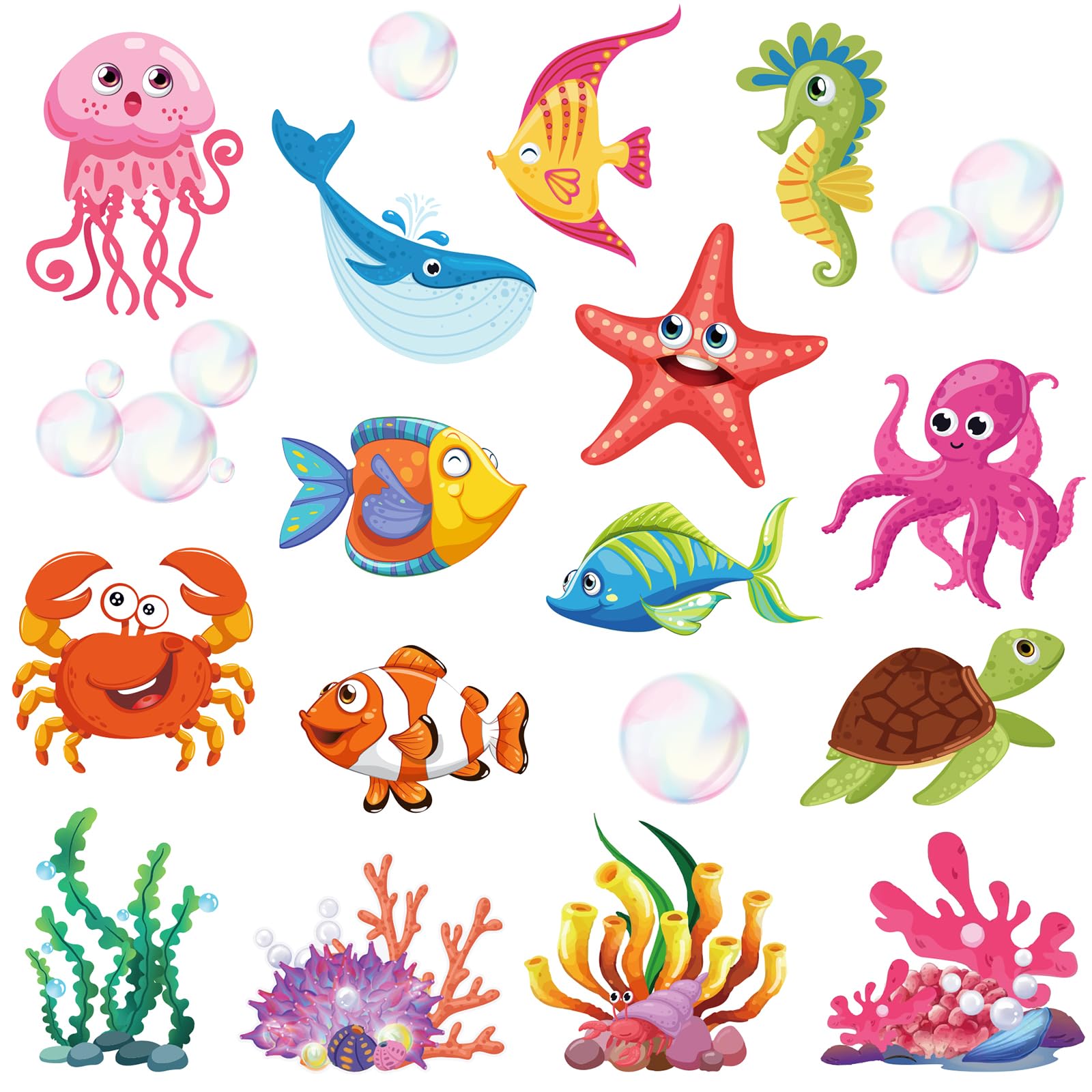 Snapklik.com : WAEKIYTL 54Pcs Sea Life Bulletin Board Cutouts Set 18 ...