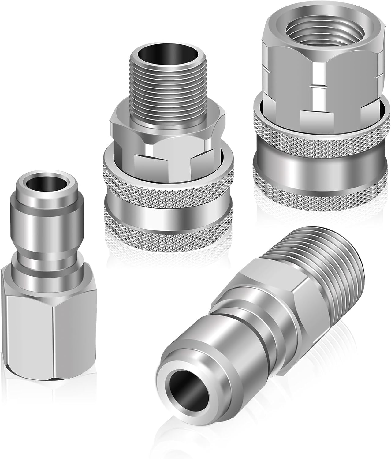 Amazon.com: Boltigen 3/8" Pressure Washer Quick Connect Adapter Set, 2 ...