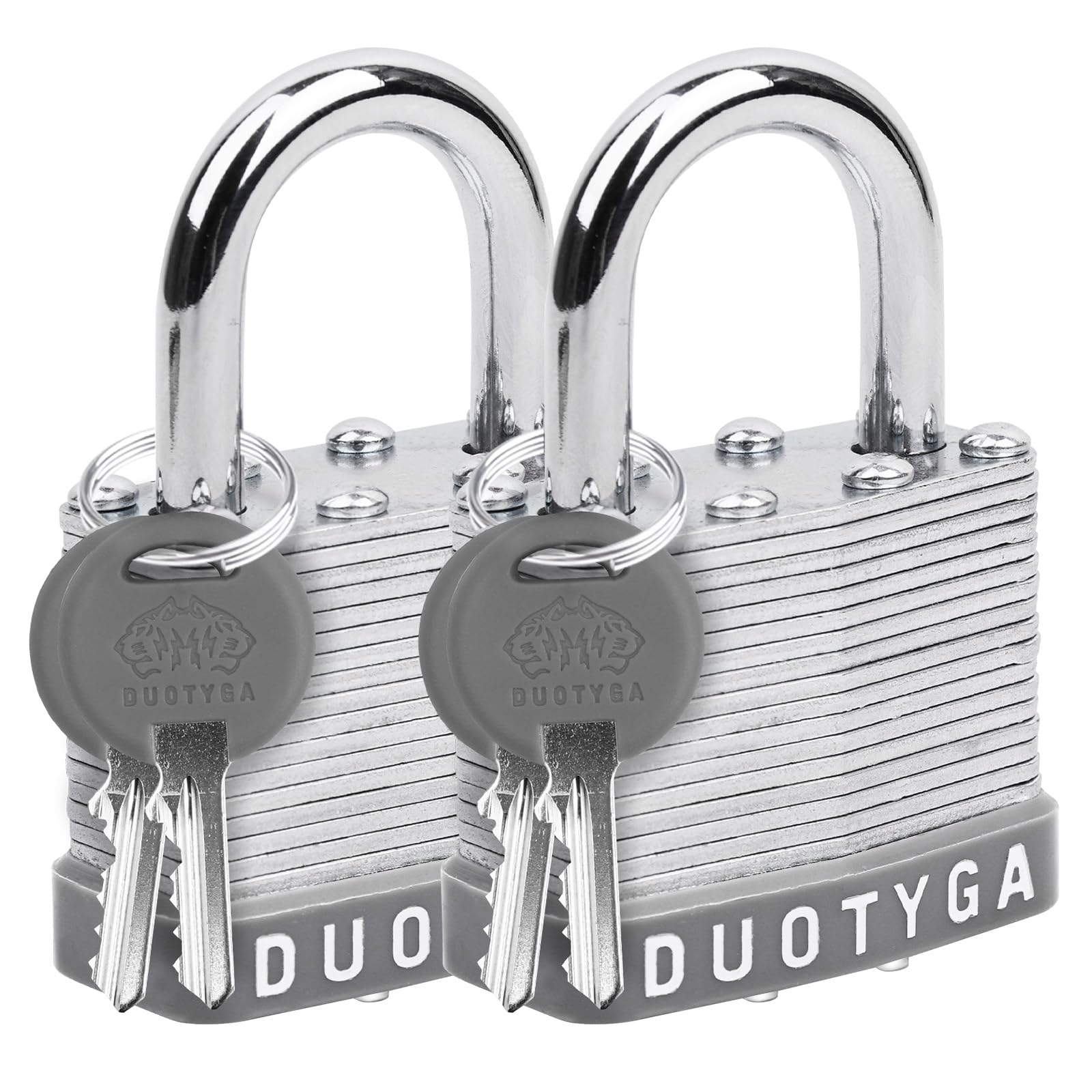 DuoTyga Laminated Keyed Padlock, Keyed Alike Locks, 1-3/4”(45mm) Wide ...