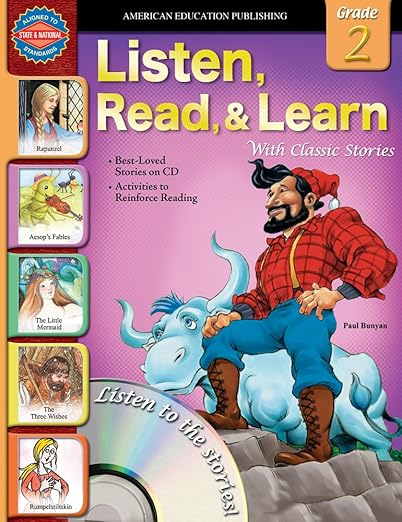 Amazon.com: Listen, Read, and Learn With Classic Stories, Grade 2 ...