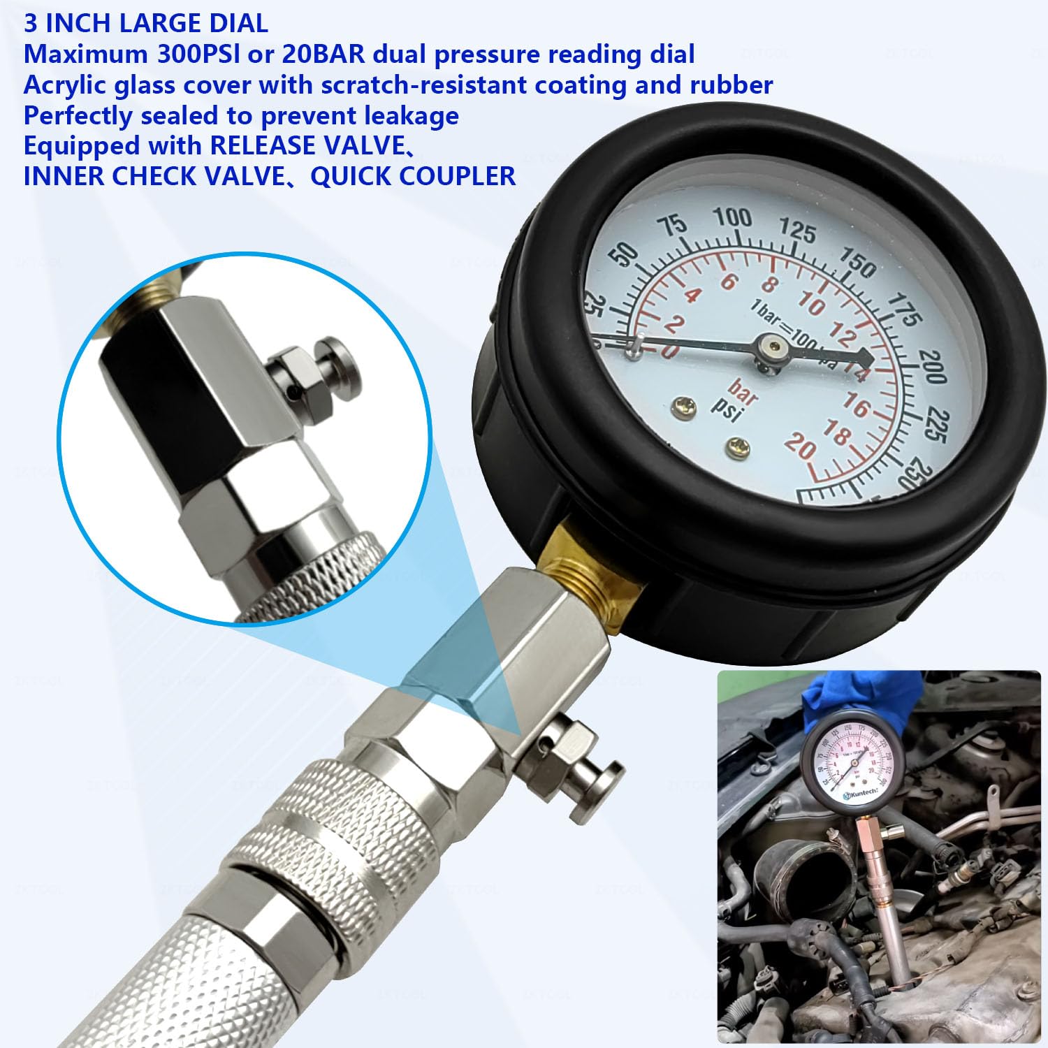 Snapklik.com : ZKTOOL 11PC(All Vehicles) 300 Psi Engine Cylinder ...