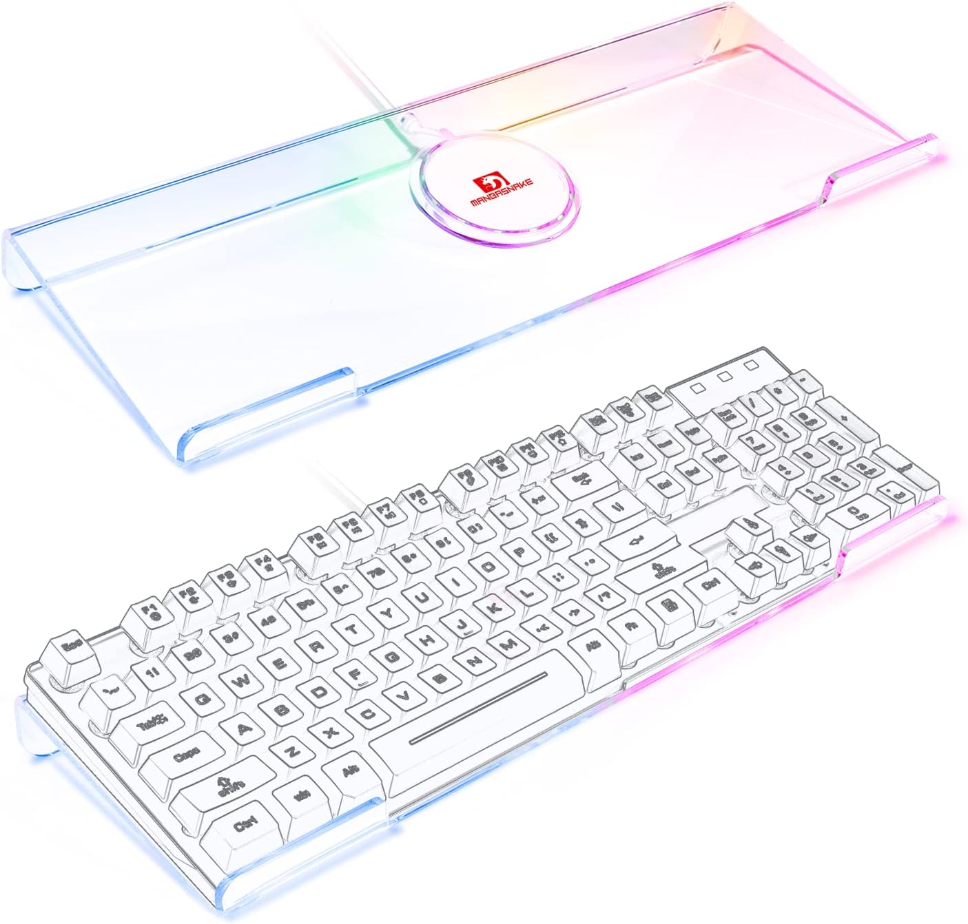 Amazon.com: SELORSS Computer Stand for Desk, Clear Acrylic Keyboard ...