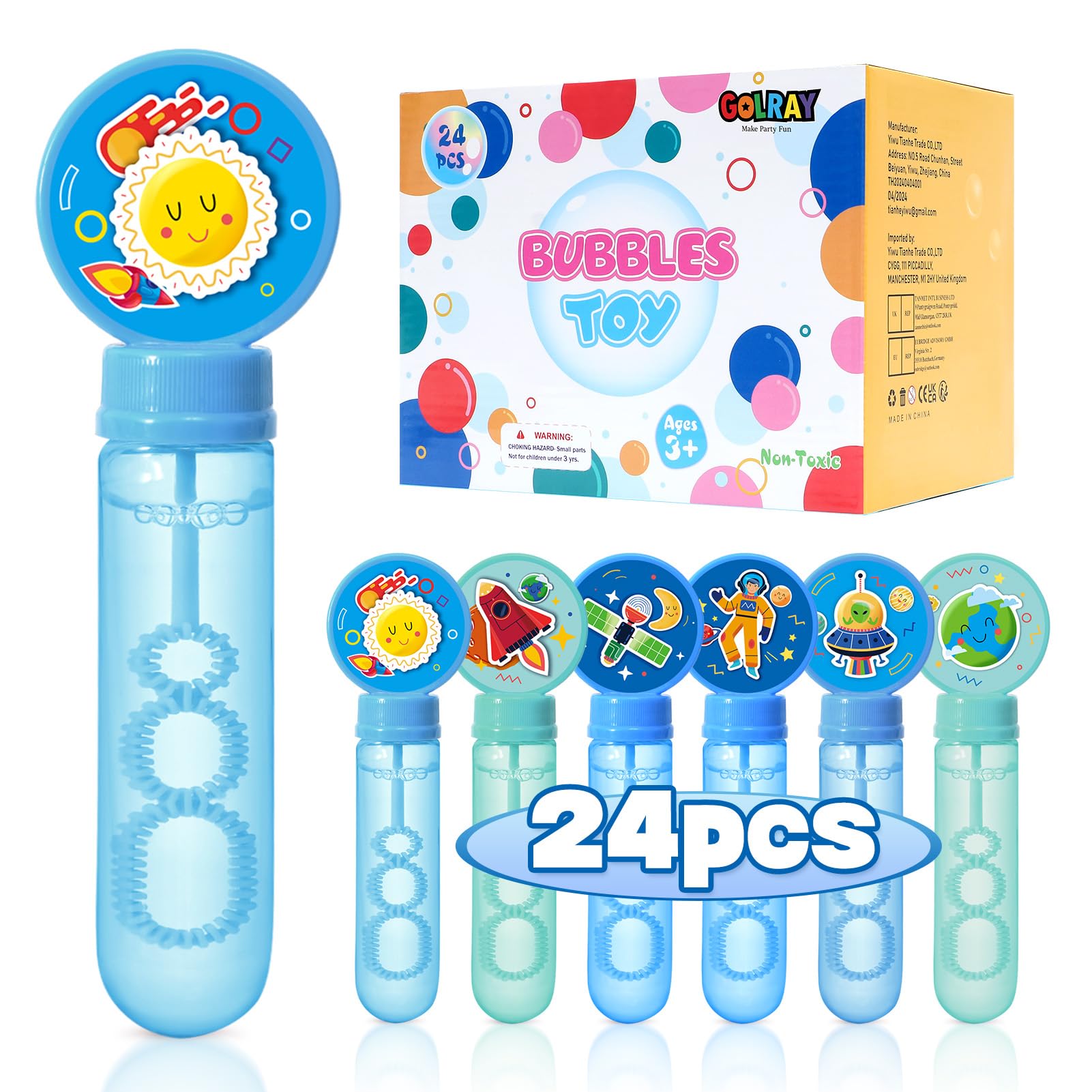 Snapklik.com : 24Pcs Space Bubble Wands Space Party Favors Birthday ...