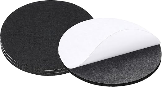 PATIKIL 5" Diameter Felt Furniture Pads, 4 Pack 1/5" Thick Lamp Base ...