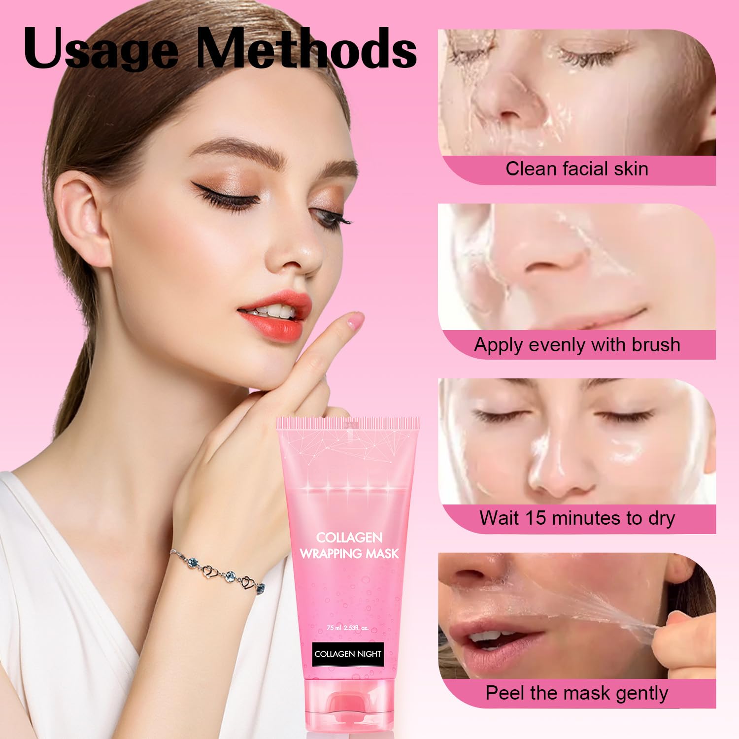 Snapklik.com : Collagen Night Wrapping Mask, Collagen Overnight ...