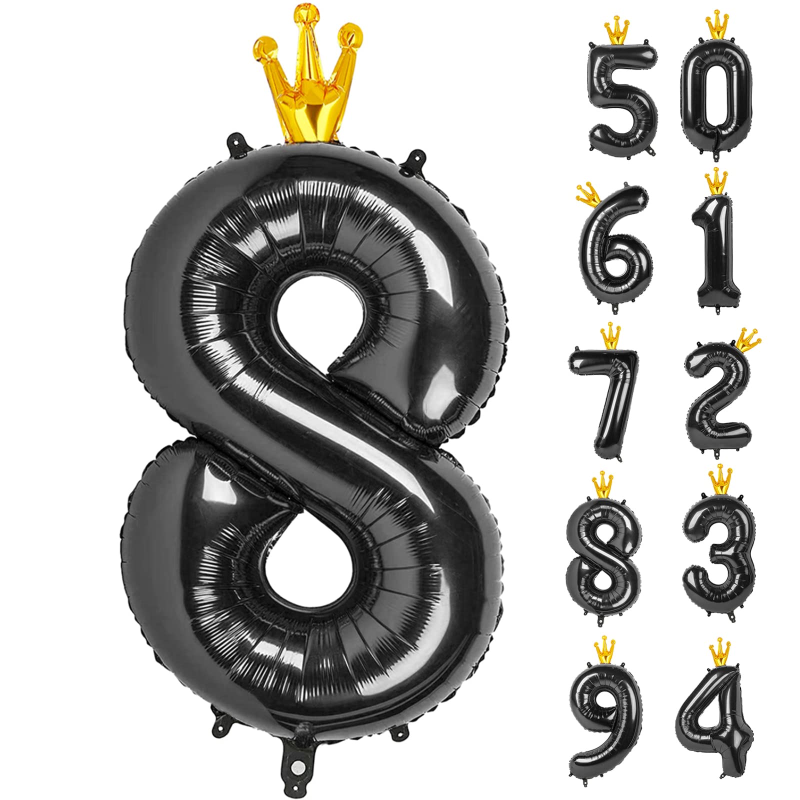 Amazon.com: Black 8 Balloon, 40 Inch Number Balloon, Wednesday Addams ...