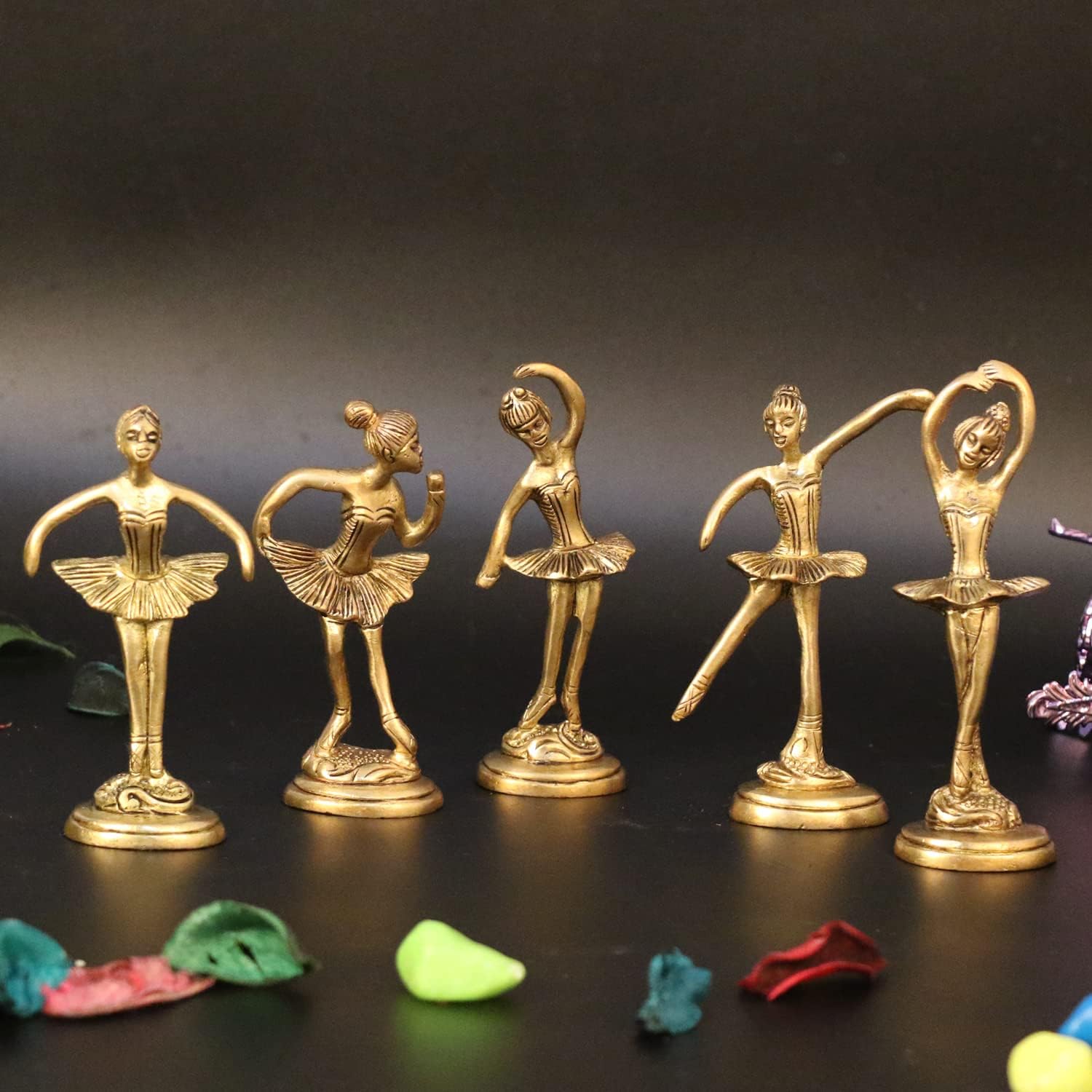 Buy zart Resin Musical Instrument Showpiece, Set of 4 (Gold) Online at ...