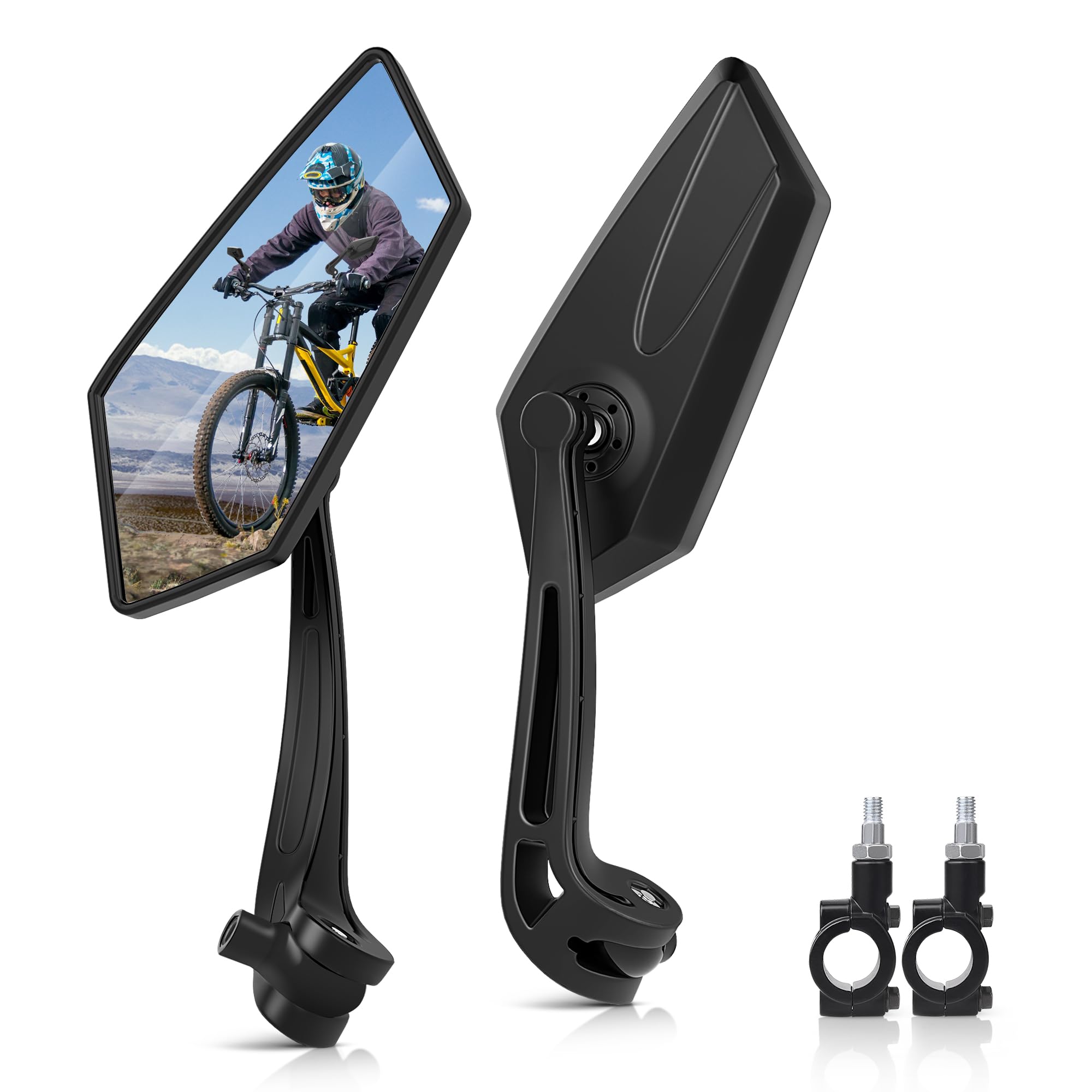 Amazon.com: MICTUNING Bike Mirror 2Pcs, Upgraded 360 Degree Rotatable ...