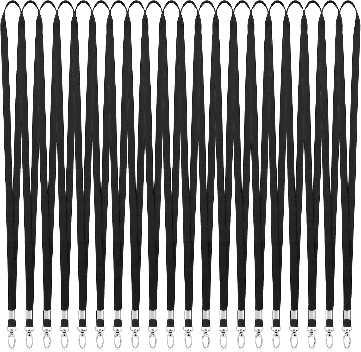 Amazon.com: 20 Pcs Lanyard Black Lanyards with Swivel Hook Clips Neck ...