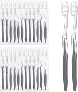 100 Pack Bulk Toothbrushes Individually Wrapped, Disposable Travel ...