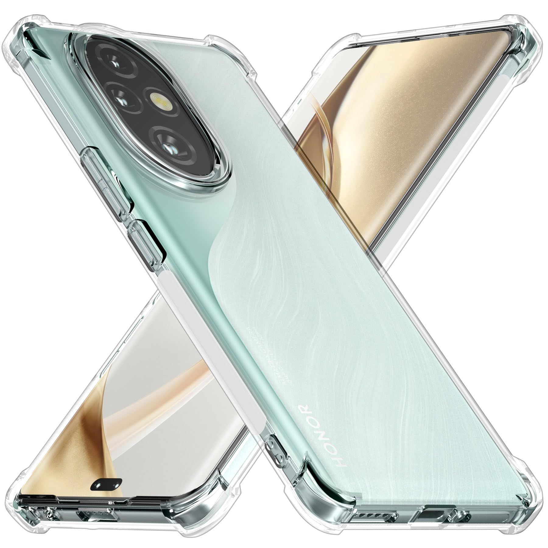 Cresee Case for Honor 200 Pro 5G, Clear Phone Case with Reinforced ...