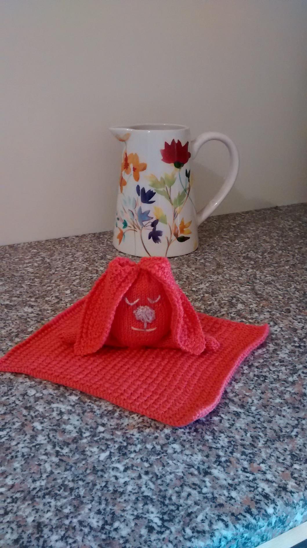 Knitting by Post Knitting Pattern: Rabbit Comforter Blanket - Beginner ...