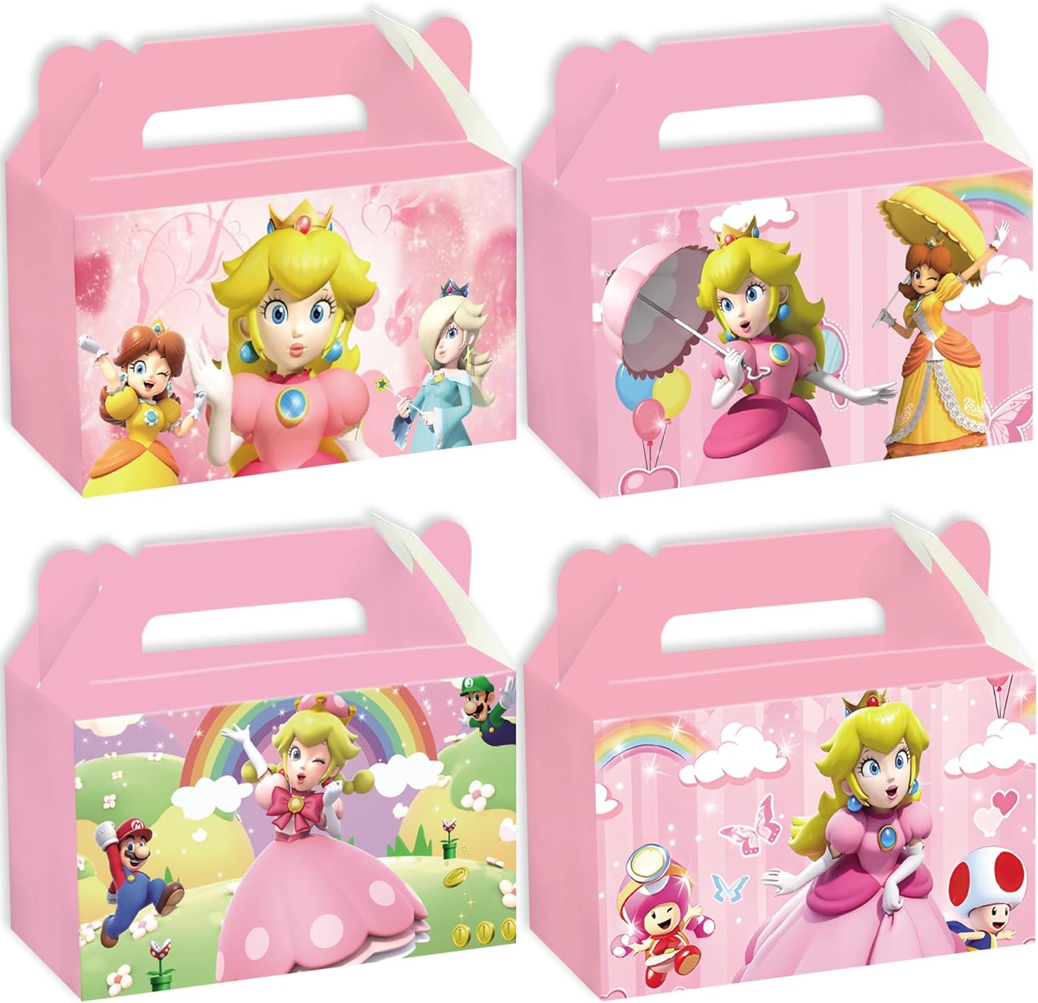 Amazon.com: Princess Peach Themed Birthday Party Supplies Gift Boxes ...
