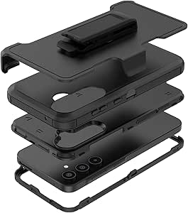 Amazon.com: TMIDVFV Compatible with Samsung Galaxy A35 Case, with Belt Clip Holster Heavy Duty ...