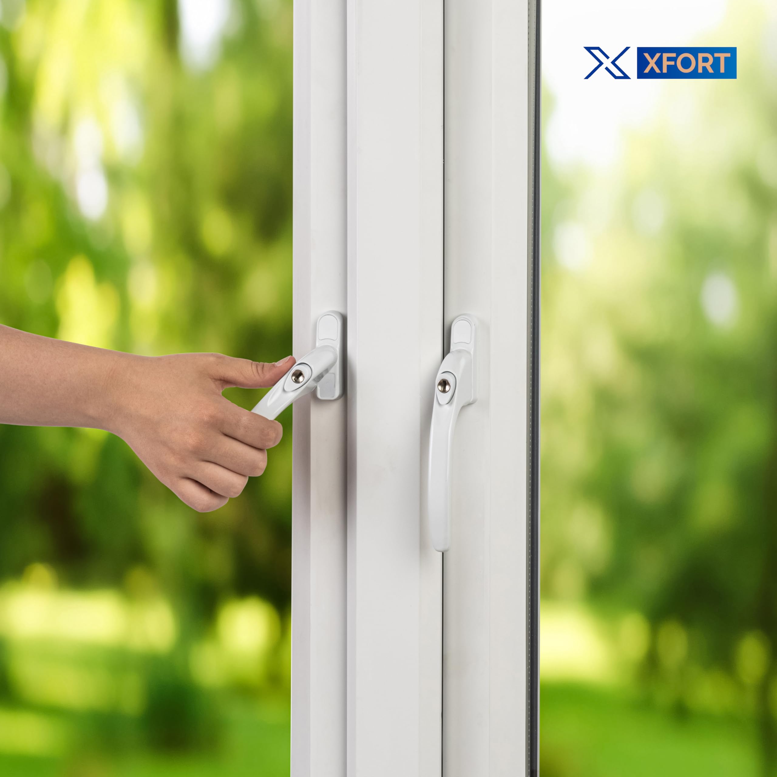 XFORT Key Locking Inline Window Handle Installation Kit in White, UPVC ...