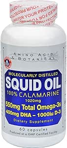 Amazon.com: Amino Acid & Botanical Squid Oil with Vitamin D Capsules ...