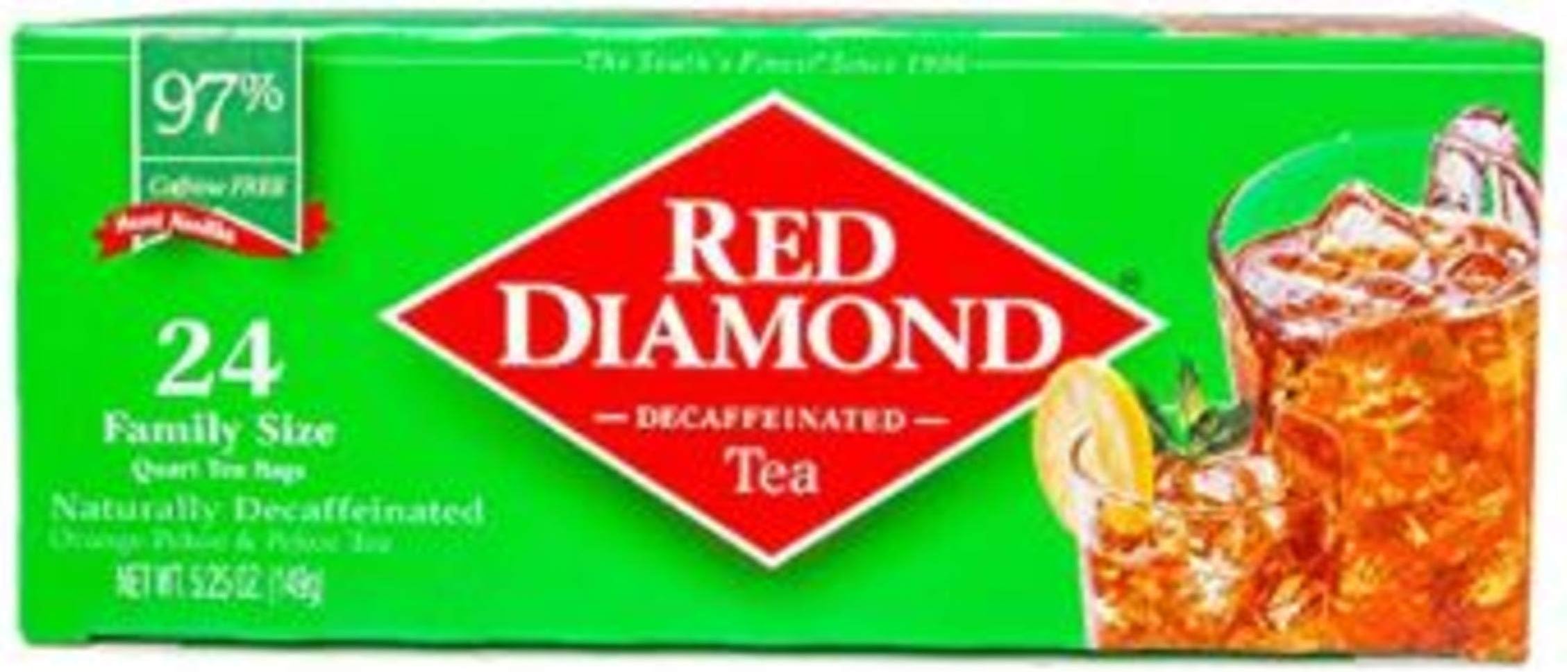 Amazon.com: Red Diamond Iced Tea Bags, Decaffeinated, Family Size Tea ...