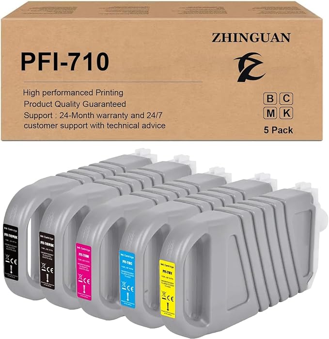 Amazon.com: ZHINGUAN Remanufactured PFI-710MBK PFI-710BK PFI-710C PFI ...