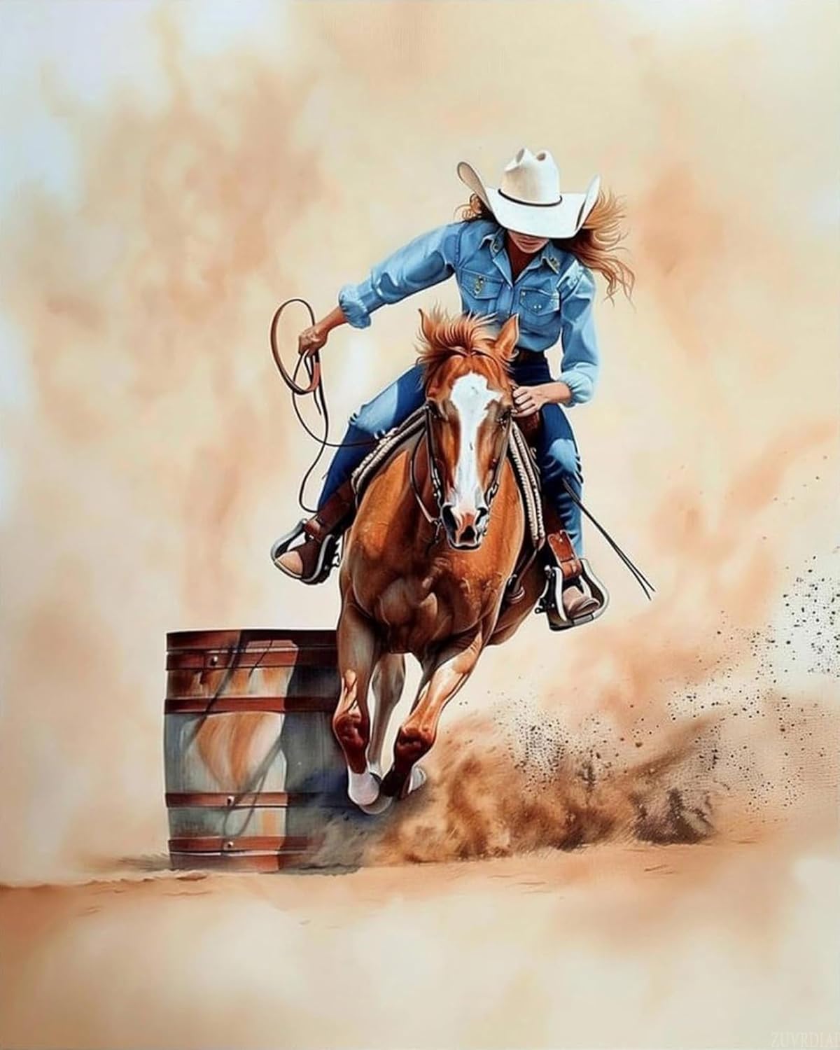 Amazon.com: ZUVRDIAI Western Rodeo Paint by Numbers Kit Paint by ...
