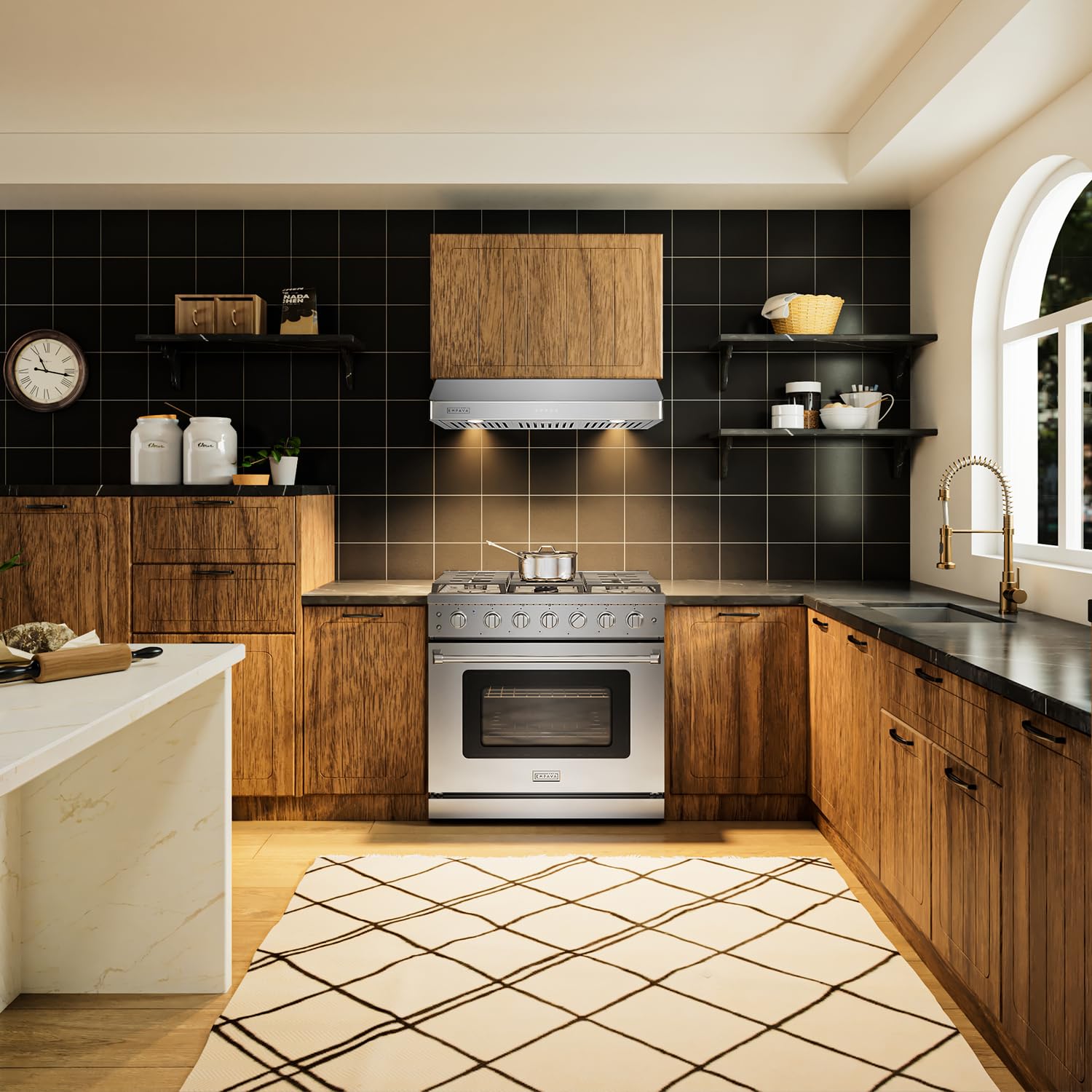Snapklik.com : 30 Inch Under Cabinet Range Hood Ducted, 3-Speed Push ...