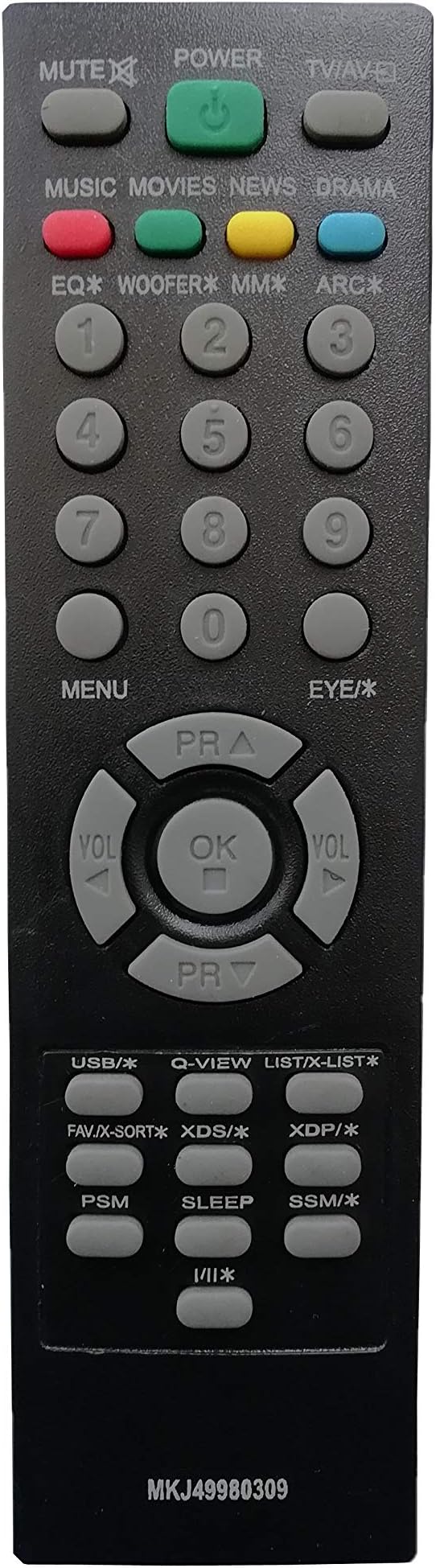 Buy LipiWorld® MKJ49980309 TV Universal Remote Control Compatible for ...