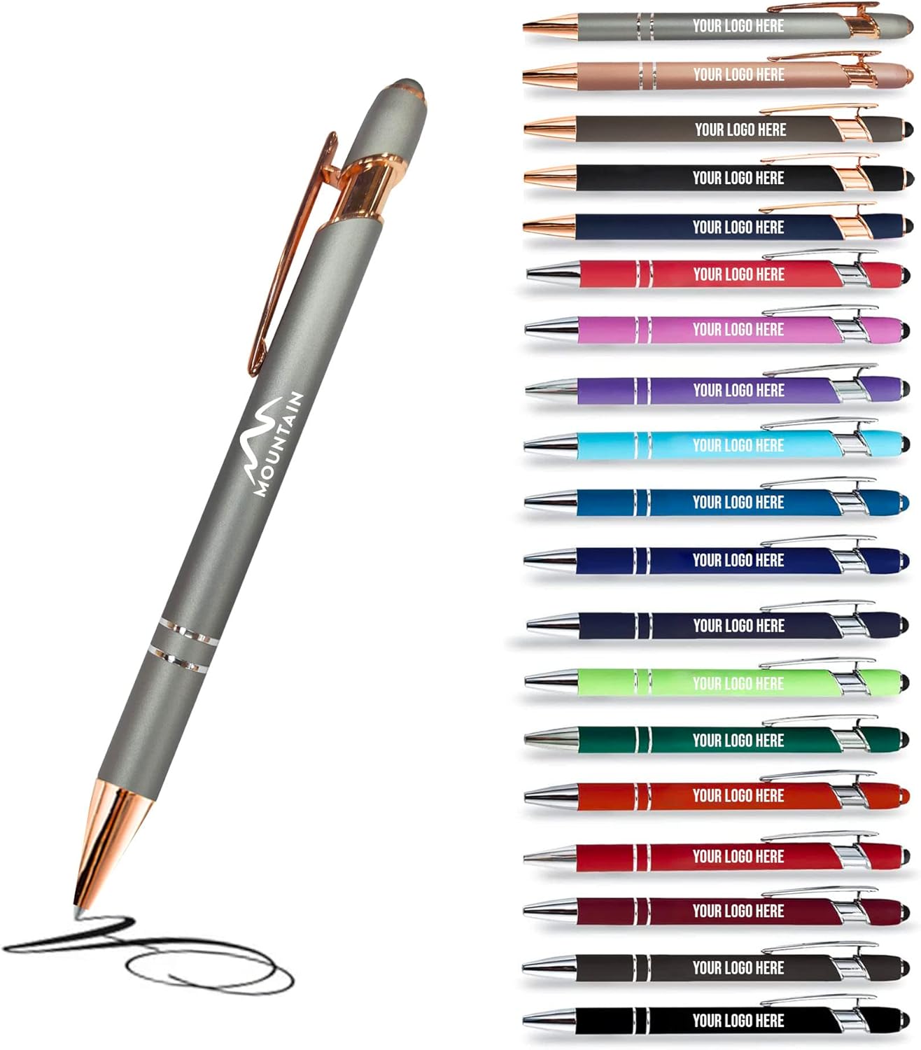 Jolis Papiers Stylo 2 en 1 Personnalisé avec votre Logo, Stylo à bille ...