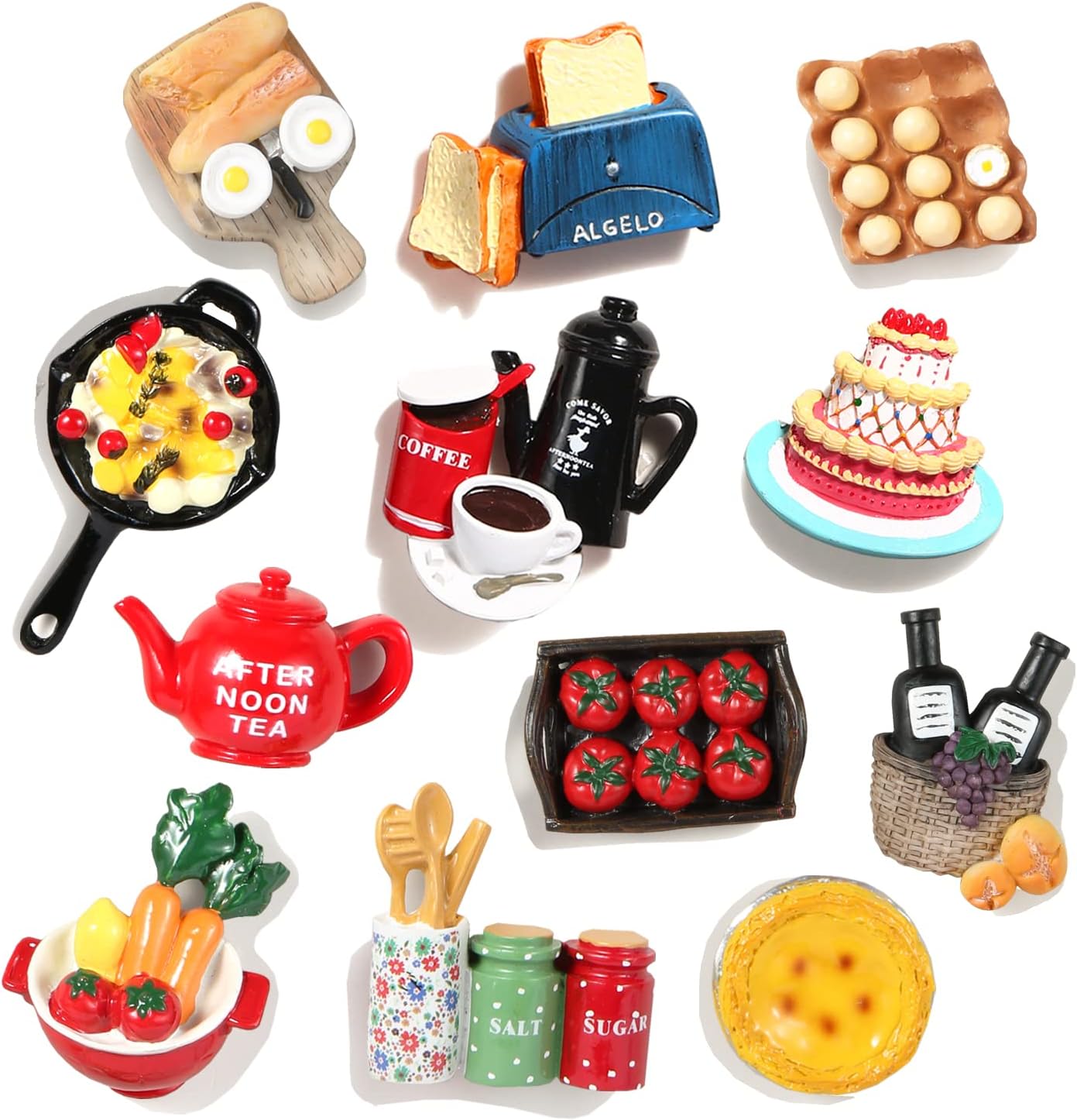 Amazon.com: 4PCS Food Refrigerator Magnets for Kitchen Home Decor ...
