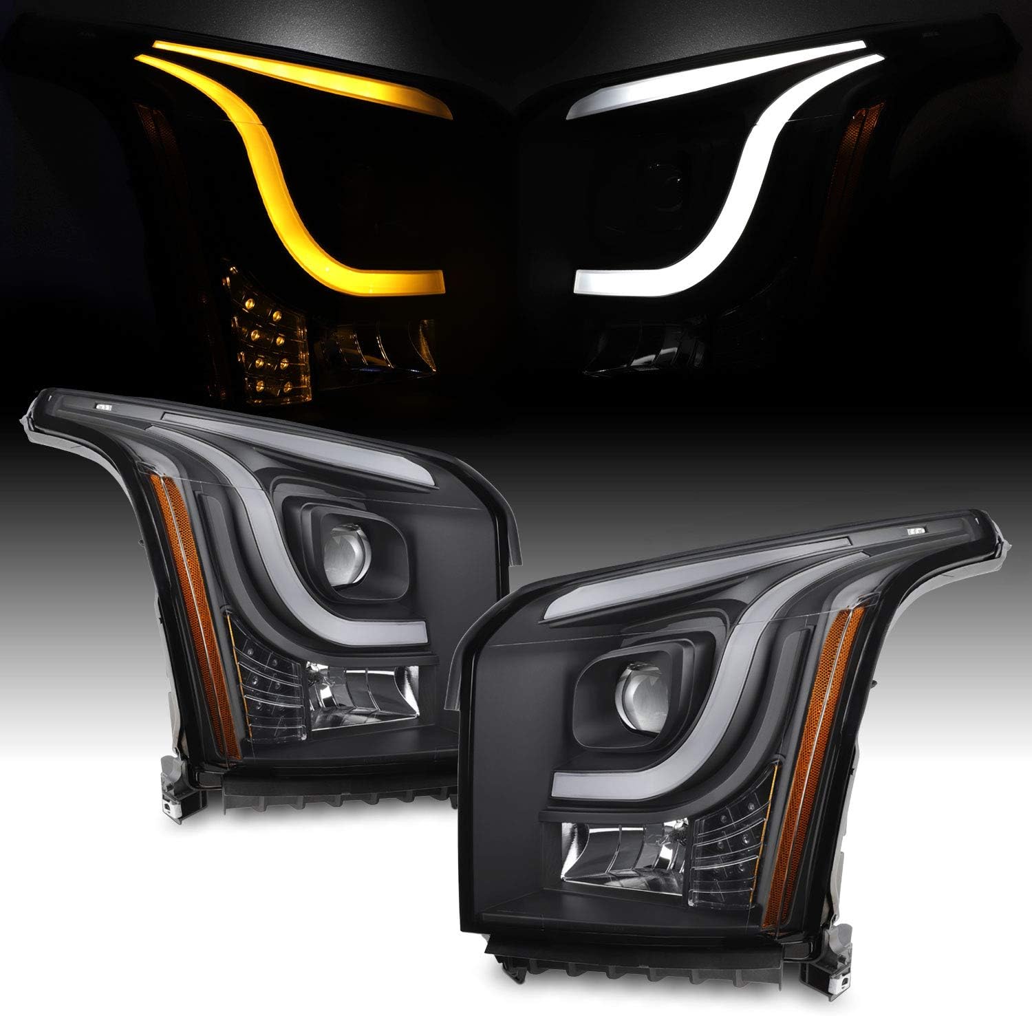 Amazon.com: AKKON - For 2015-2020 GMC Yukon/Yukon XL Switchback LED DRL ...