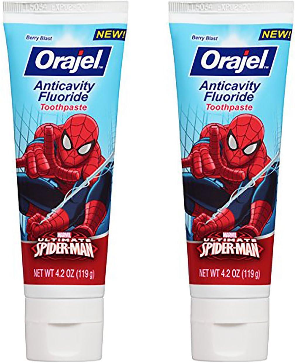 Orajel Spider-Man Anticavity Fluoride Toothpaste, Berry Blast, 4.2 Oz ...
