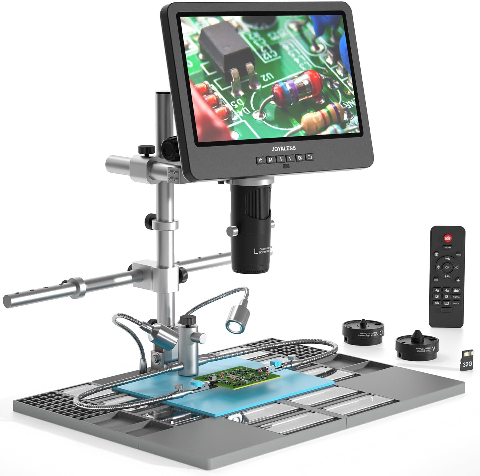 Amazon.com : JL249MS Plus 10.1'' HDMI Digital Microscope with Soldering ...