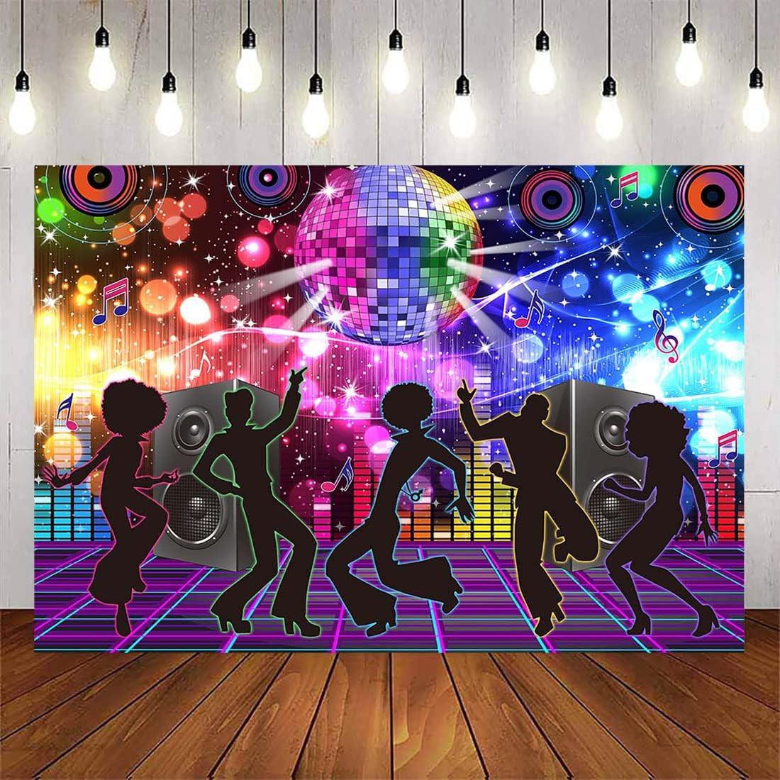 Amazon.com : BELECO 7x5ft Fabric Abstract Glitter Disco Ball Backdrop ...