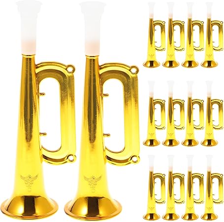 Amazon.com: Toyvian Toy Trumpet Childrens Trumpet Toy 14pcs Plastic ...