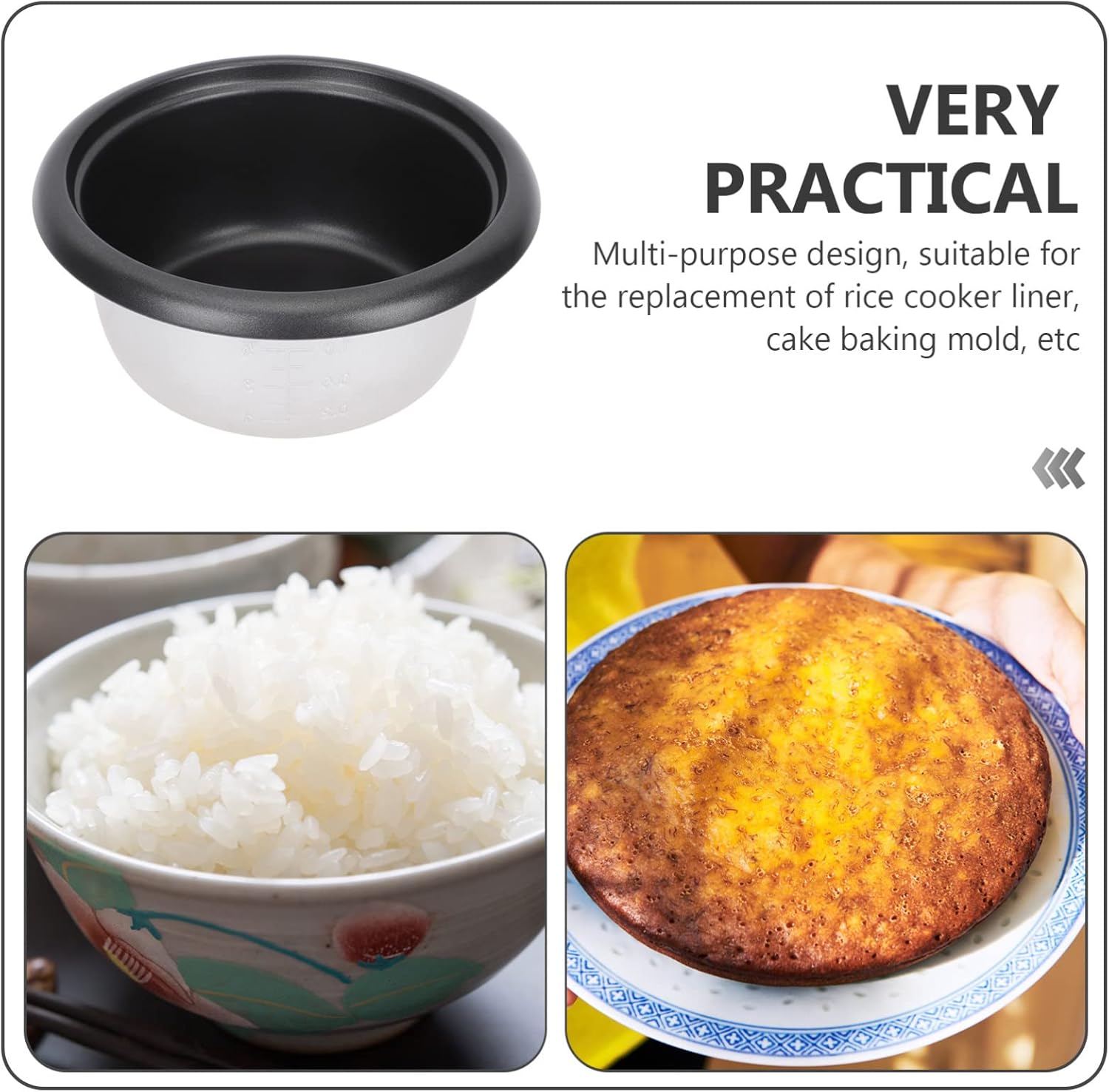 Yardwe Olla de arrocera interna de repuesto antiadherente para olla de arrocera para cocina ...