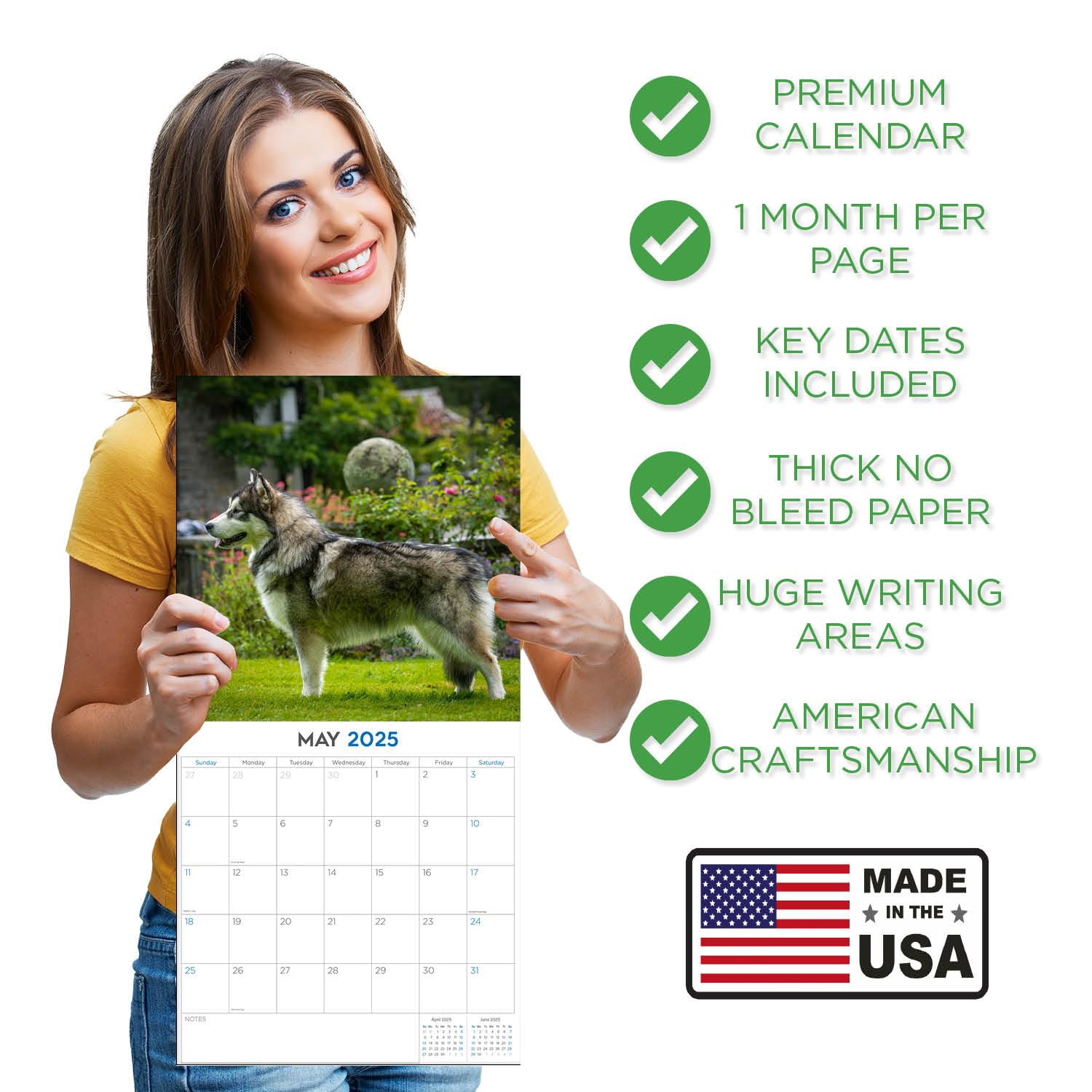 Snapklik.com : 2025 Alaskan Malamute Calendar - Dog Breed Wall Calendar ...