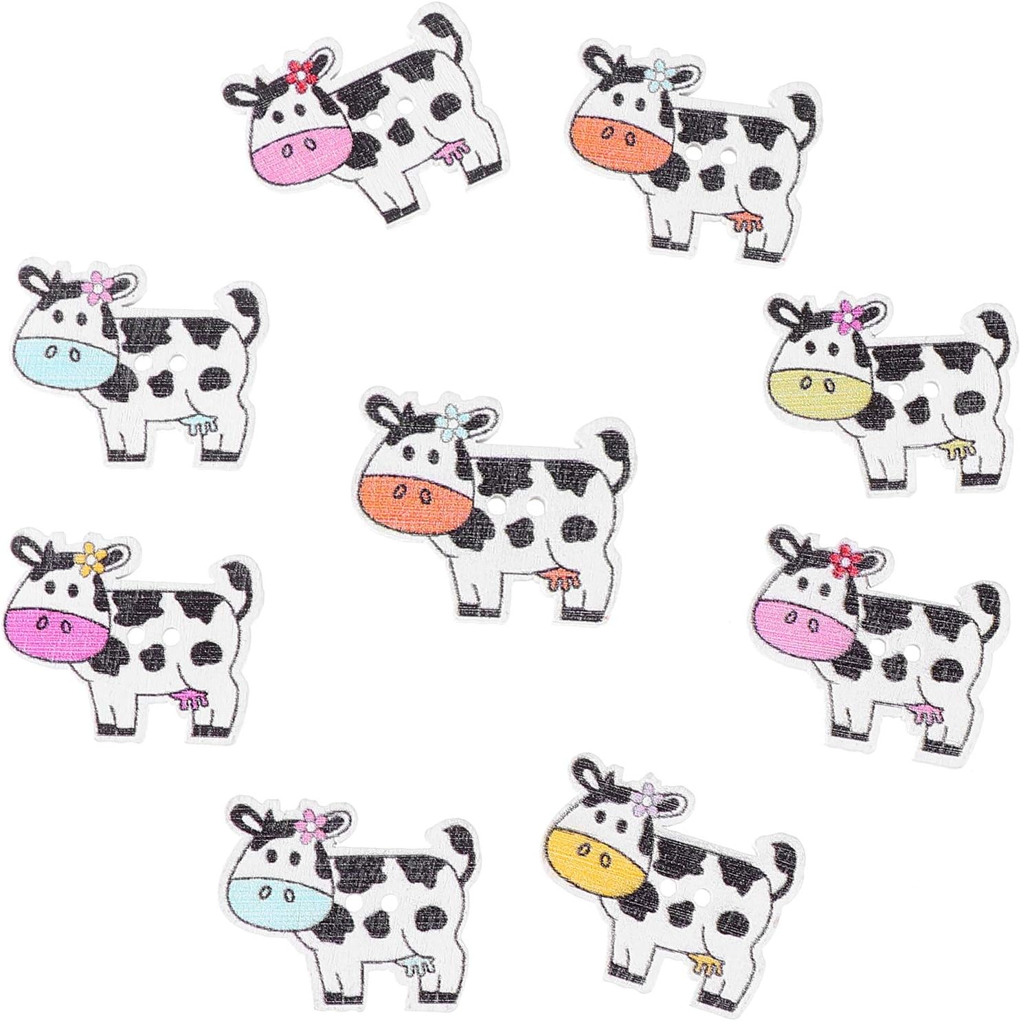 Amazon.com: LUOZZY 100 Pcs Cow Buttons for Crochet Projects Decorative ...