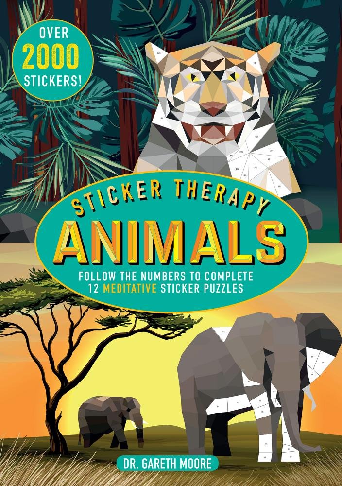 Amazon.com: Sticker Therapy Animals: Follow the Numbers to Complete 12 ...