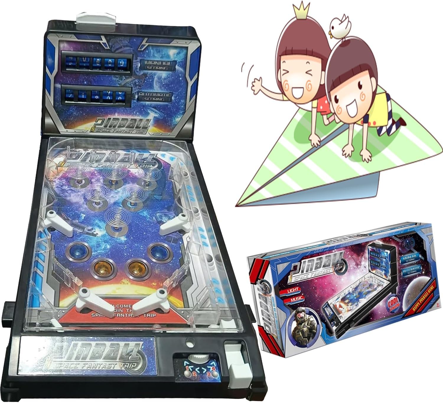 Amazon.com: Pinball Machine with LED Digital Scoreboard,Easy Carry ...