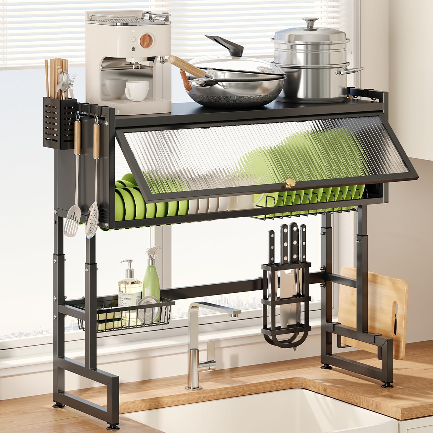 Snapklik.com : Romision Over The Sink Dish Drainer Drying Rack, 3 Tier ...