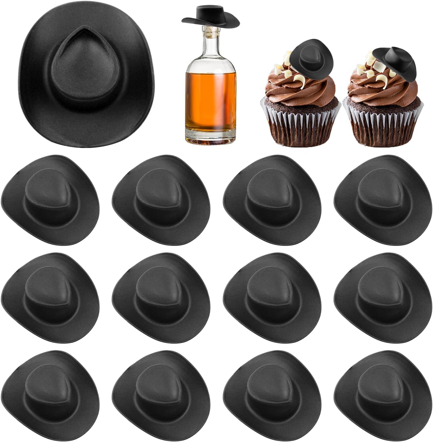 Amazon.com: 40 Pieces Mini Cowboy Hat Cowgirl Hat Mini Western Cowboy ...