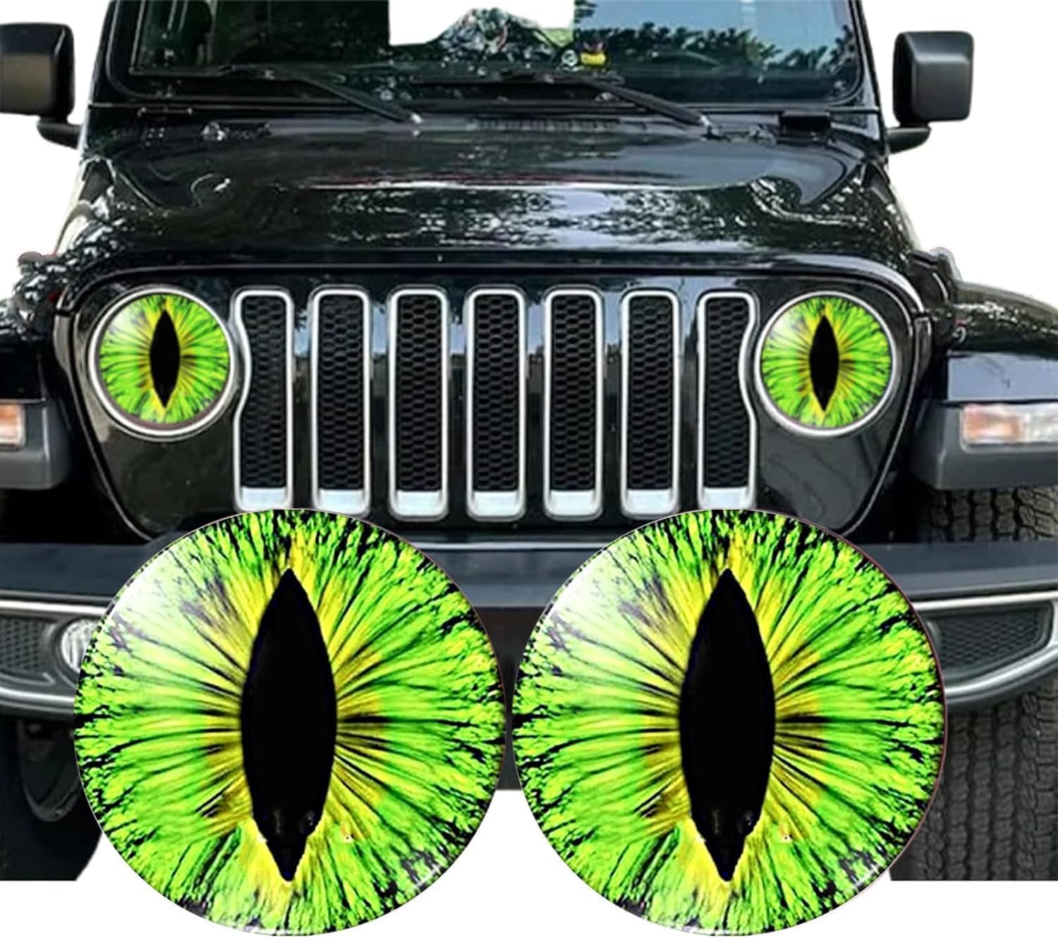Amazon.com - Beast Eyes Headlight Decals Pair, Round Headlight Decal ...