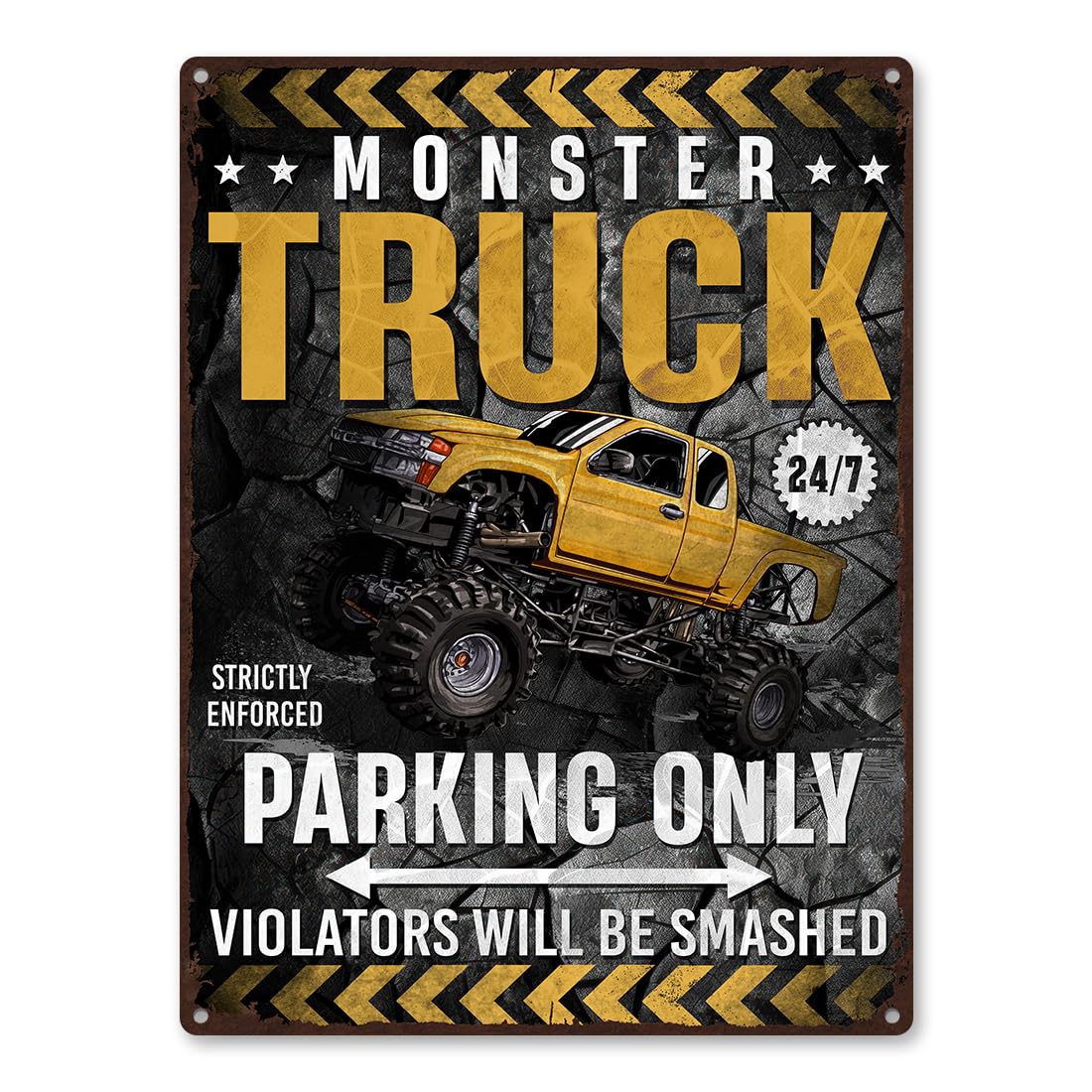 Amazon.com: Monster Truck Parking Sign - Monster Truck Decor For Boys ...