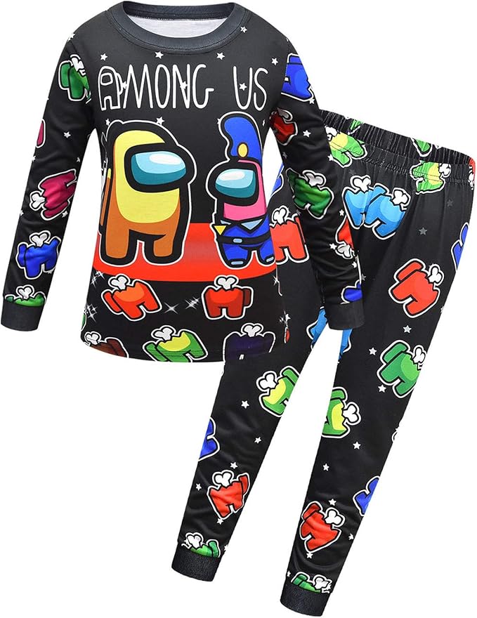 Boys Among Us Pajamas Set Kids Long Sleeve Christmas PJs 2-Piece 3D ...