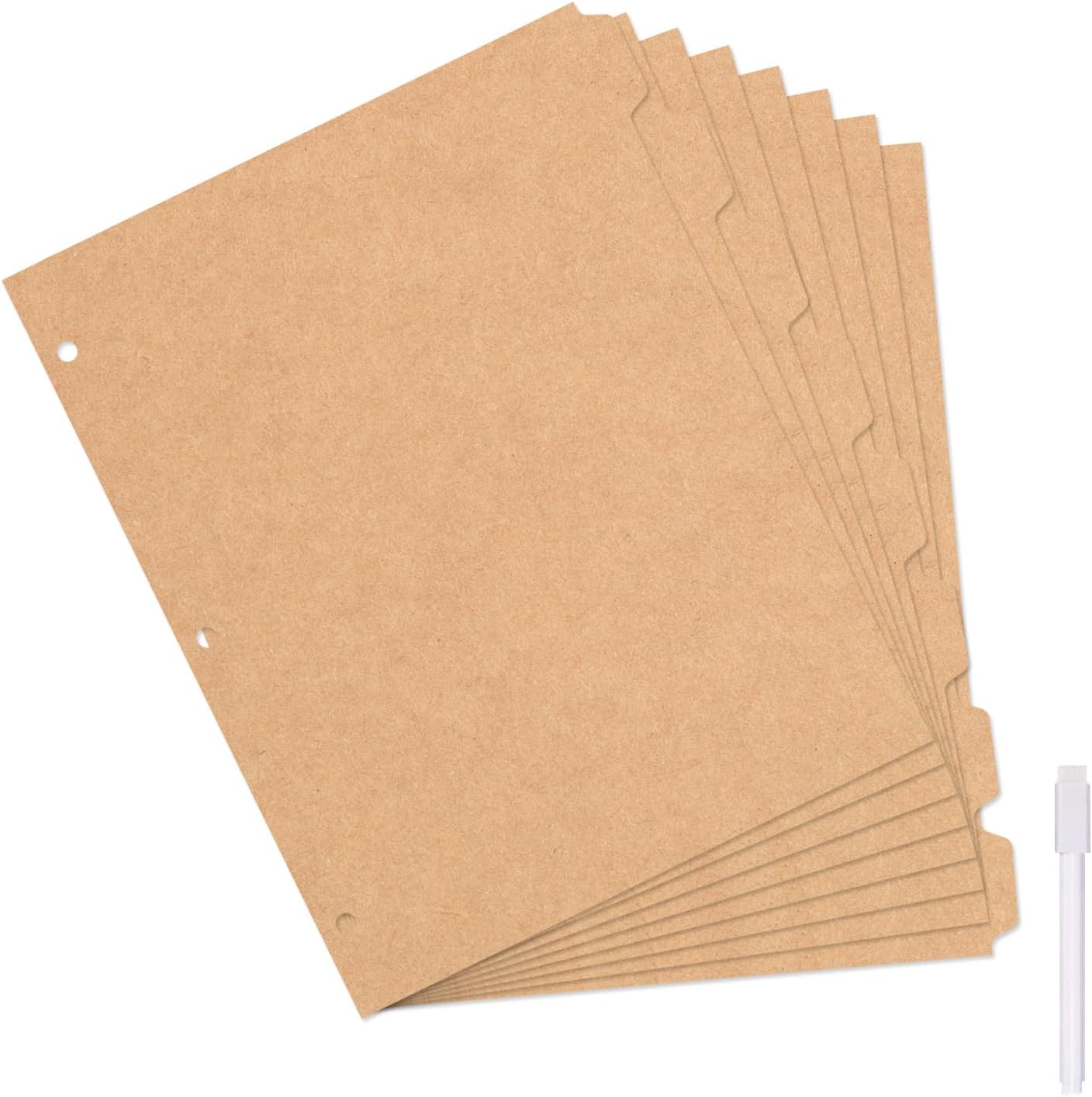 Amazon.com : Paper Junkie 12 Sets Pink 8 Tab Dividers for 3 Ring Binder ...