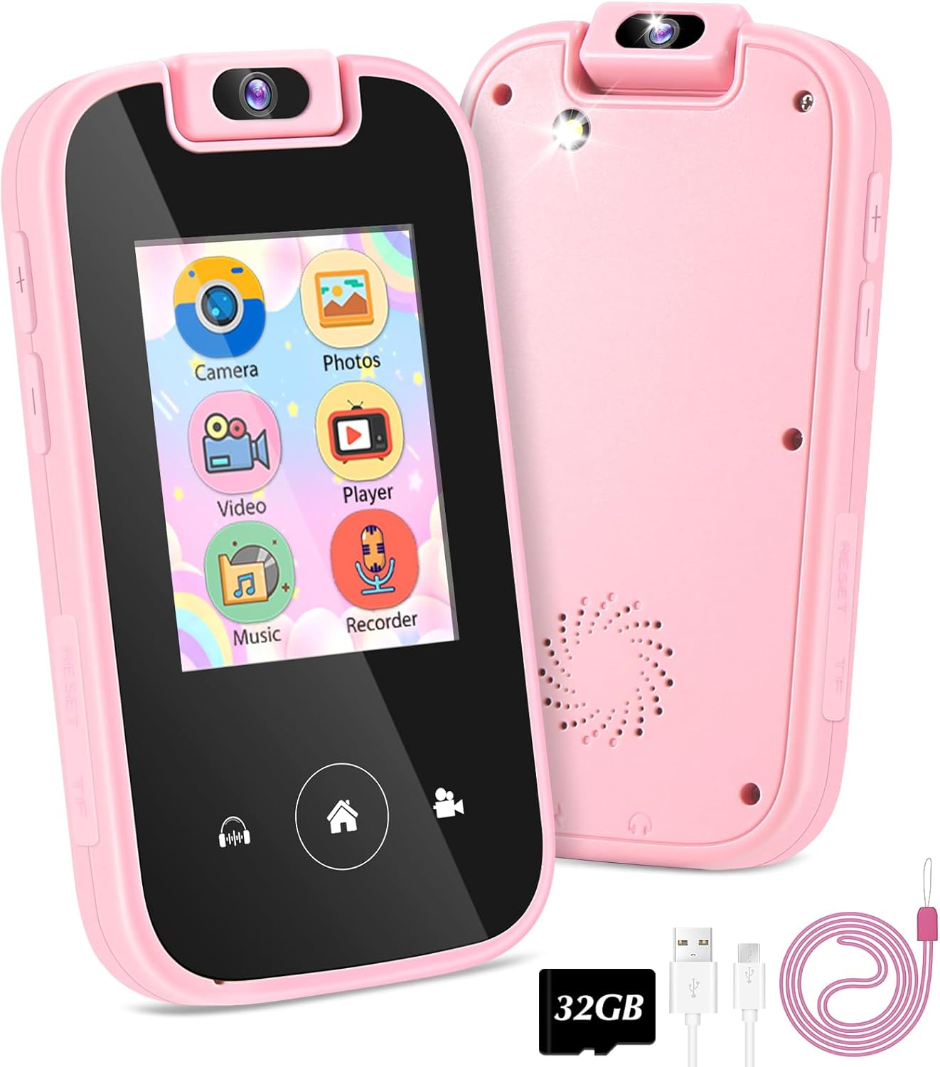Amazon.com: MAVREC Kids Smart Phone for Girls 3 4 5 6 Year Old, 180 ...