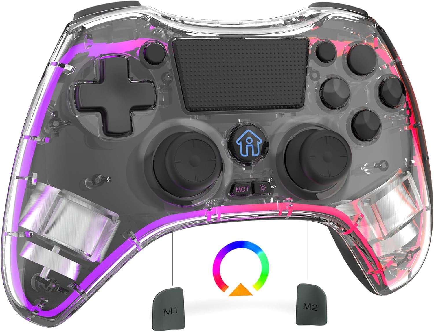 Manette pour PS4, Gamepad Contrôleur sans Fil Manettes, Double ...