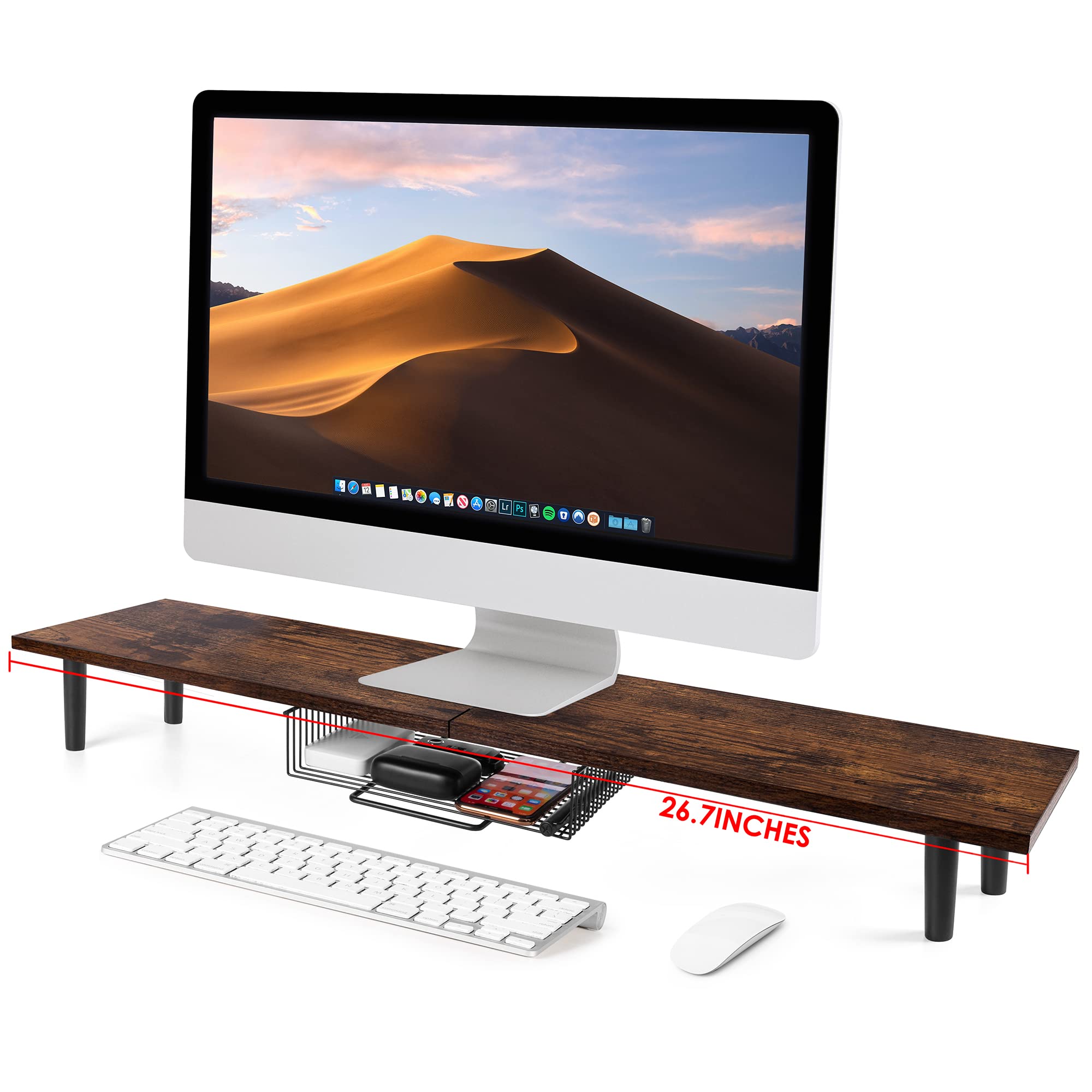 LOTEYIKE Dual Monitor Stand for 2 Monitors, Computer Monitor Riser with ...