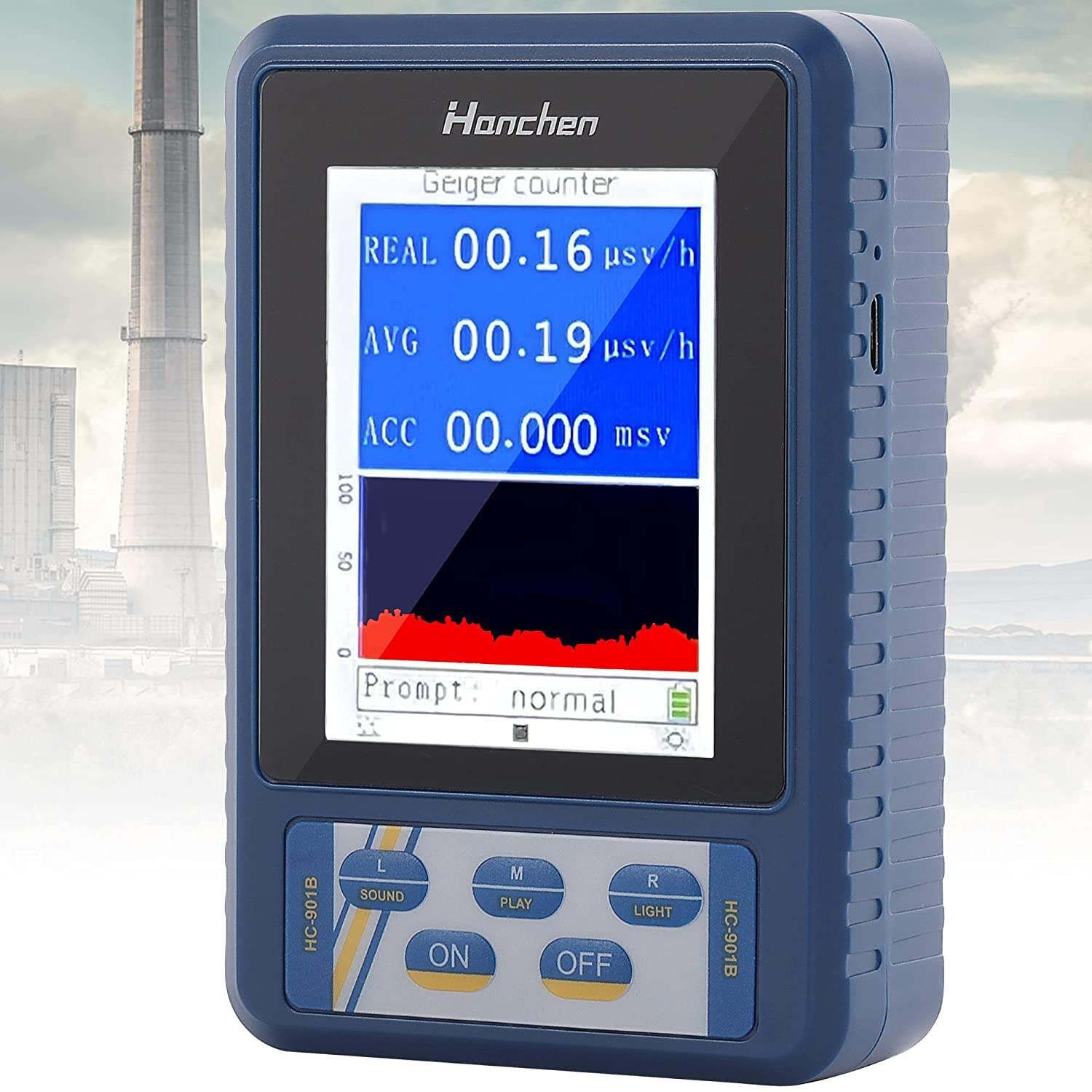 Buy Hanchen 2-in-1 Geiger Counter Nuclear Radiation Detector Digital ...