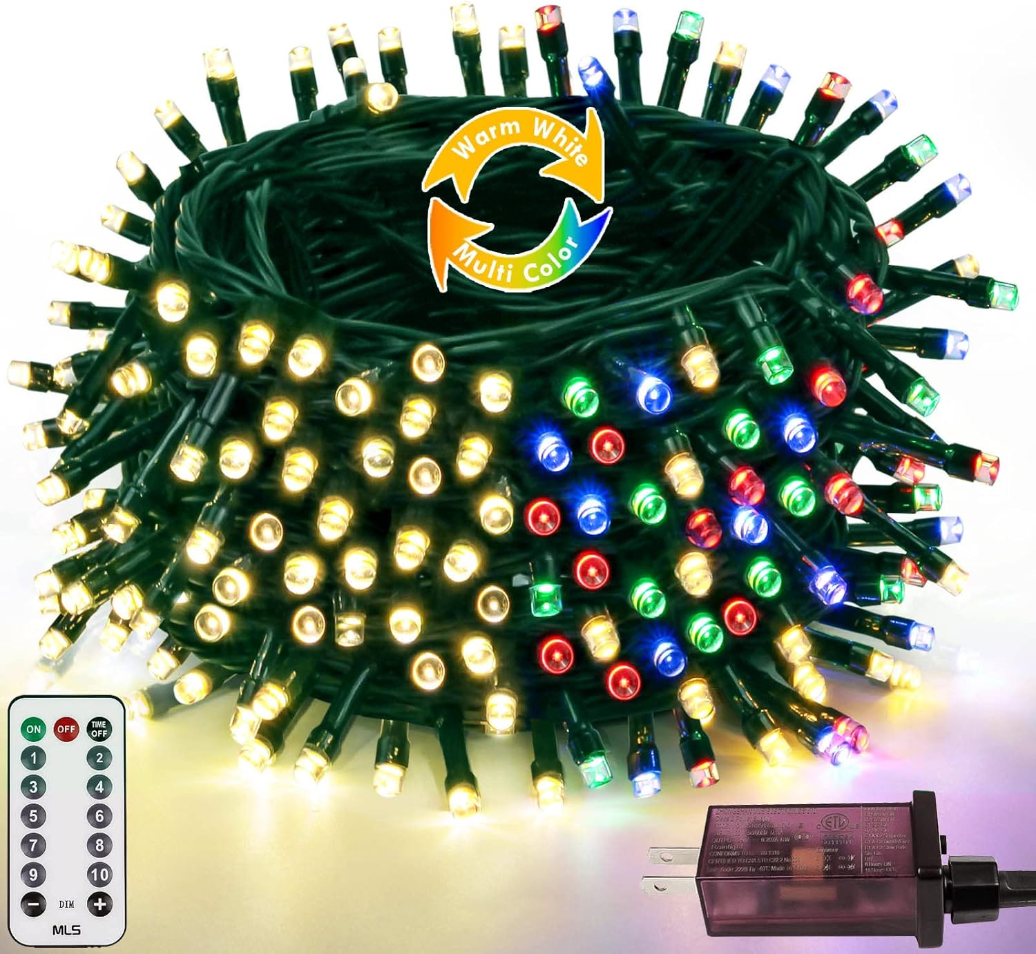 82FT 200 LED Color Changing Christmas String Lights with Remote & Timer ...