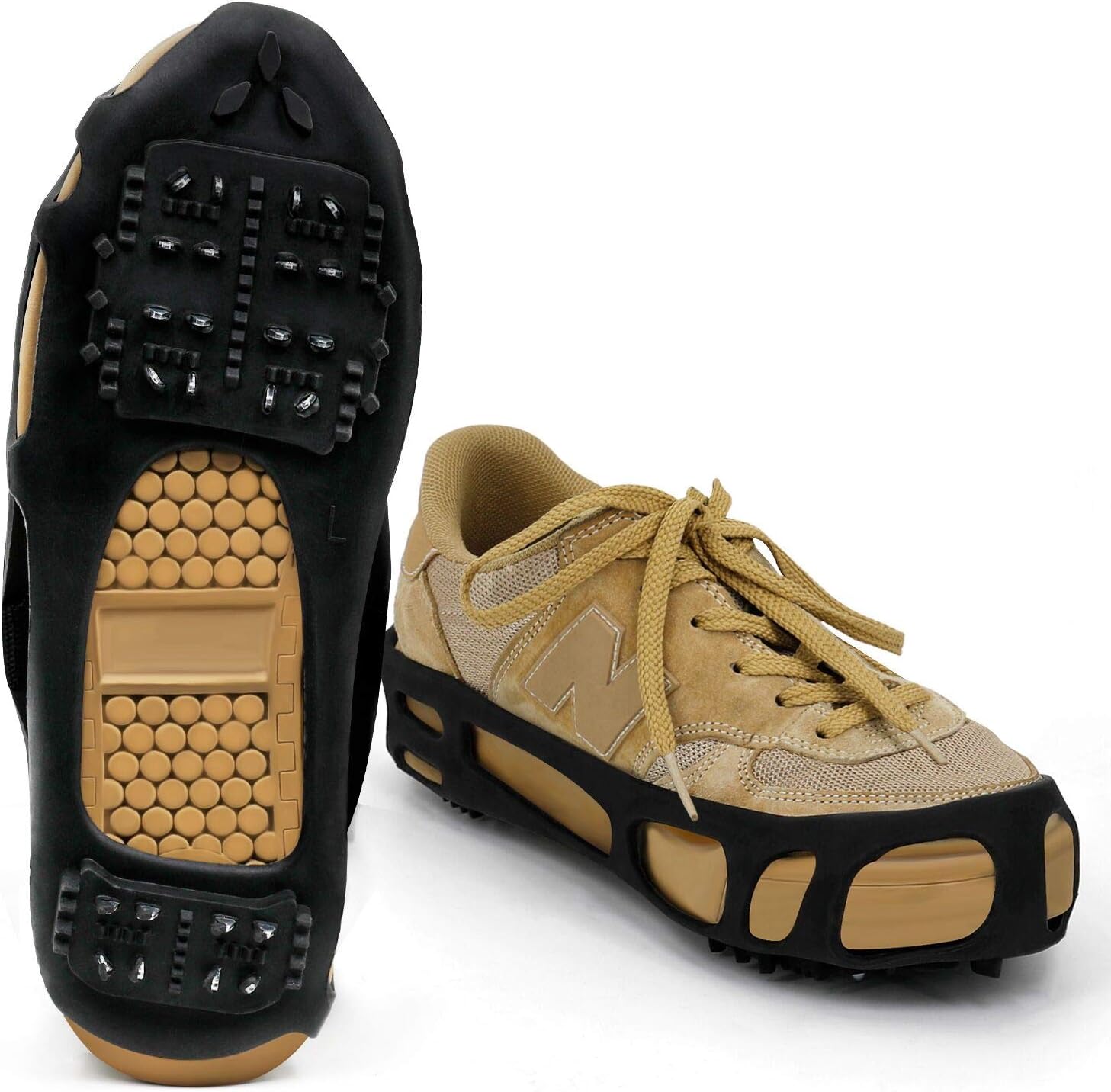 Amazon.com: 24 Teeth Walk Traction Ice Cleats Treads w/2 Straps Safety ...