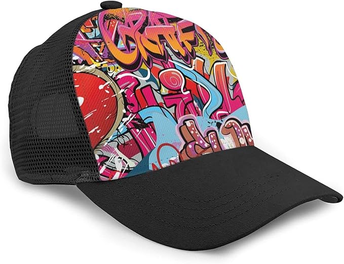Mesh Baseball Cap Hip Hop Street Culture Harlem New York City Wall ...